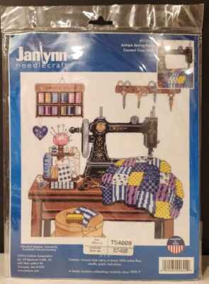 Janlynn Needlecraft 2014 ANTIQUE SEWING ROOM Cross Stitch Kit 017-0100 ...