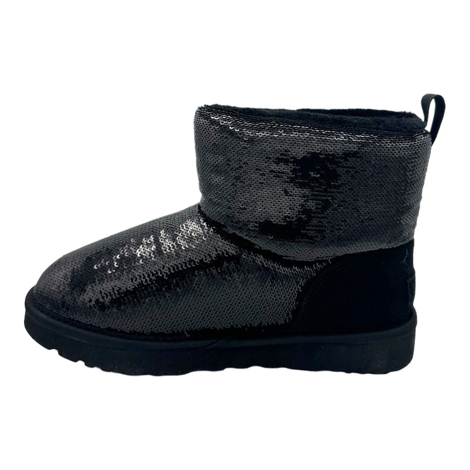 UGG CLASSIC MINI MIRROR BALL BLACK WINTER BOOTS WOMEN'S SIZE US SIZE 6 ...