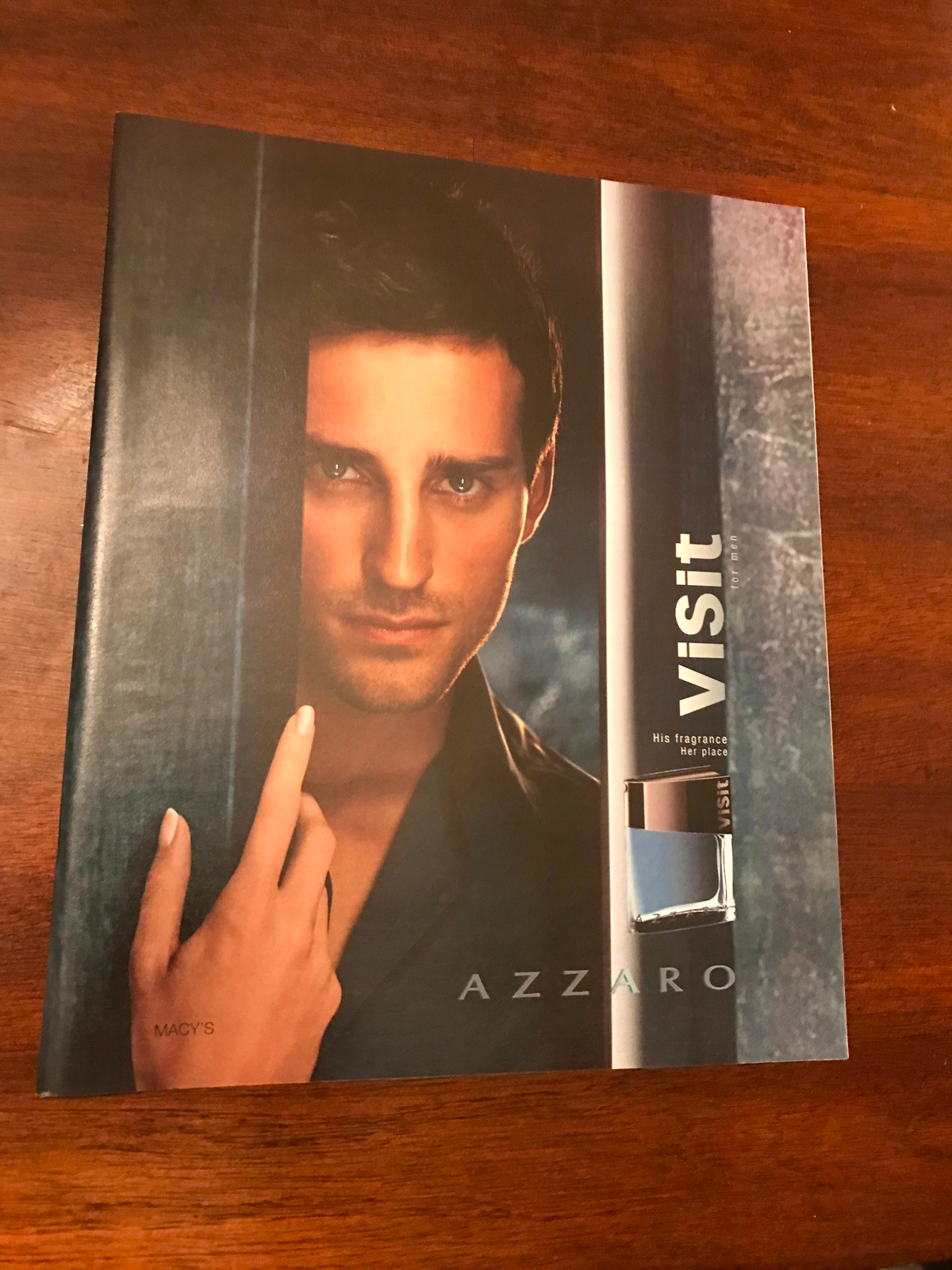 2003 PRINT Ad 10X12 FOR AZZARO VISIT MEN PERFUME/COLOGNE HIS FRAGRANCE ...