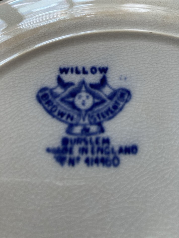 John Steventon & Sons Royal Venton Ware Flow Blue Willow Bone China ...