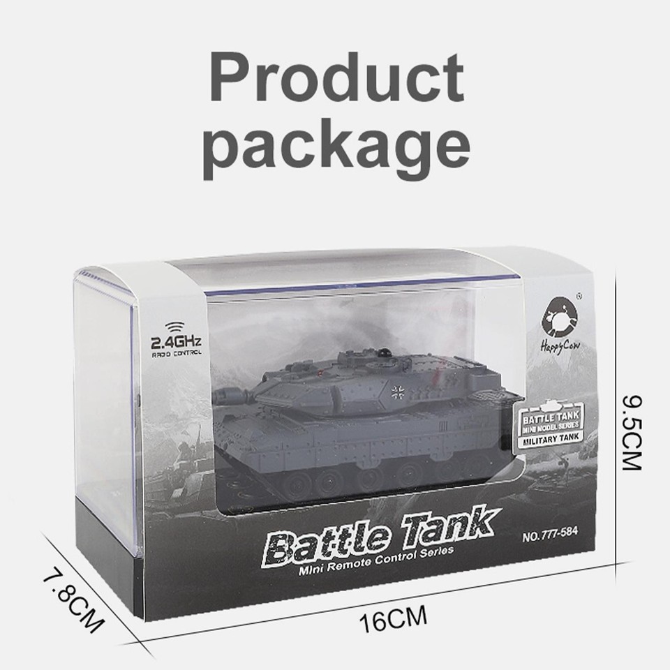 RC RTR Mini Tank Remote Control Battle Tank Toy Rotate Turret Infrared ...