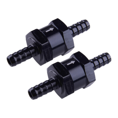 2pcs 3/8" 10mm Inline One Way Check Valve Fuel Diesel Gas Liquid No ...