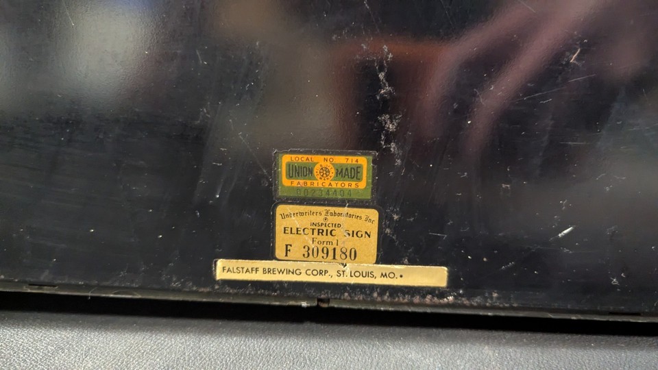 RARE Vintage FALSTAFF BEER Scene Scroll Animated Lighted Bar Sign 10 ...