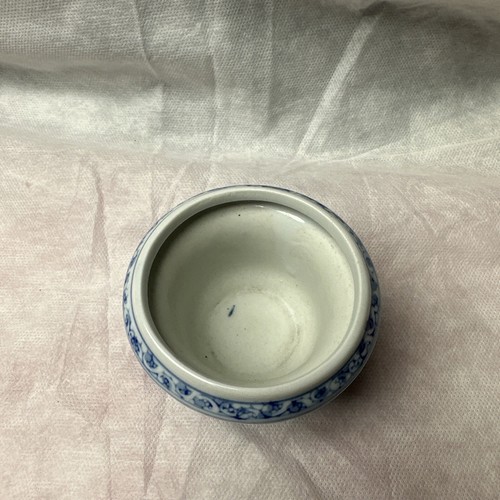 * Asian Royal Blue Floral Ceramic Dish Marked | eBay