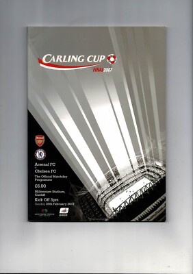 2007 Arsenal v Chelsea League Cup Final Football Programme | eBay UK