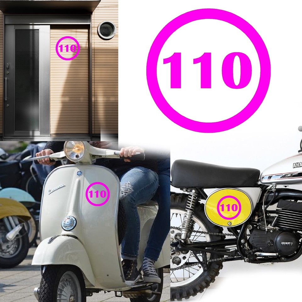 Number 110 v1, Sticker Vinyl | eBay