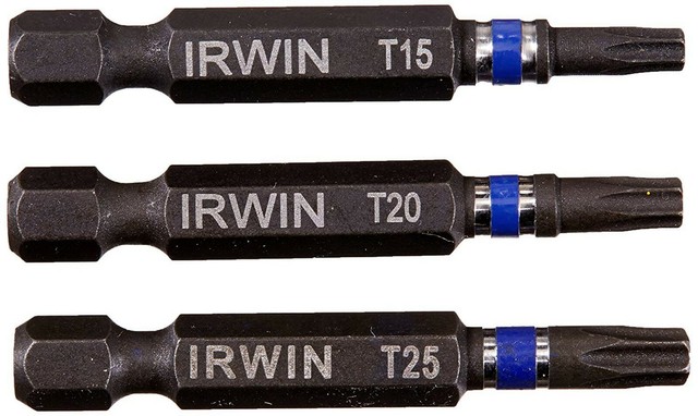 Irwin T15 T20 & T25 TORX Impact Power Bit Set 2" - 1837493 - - S&H for ...