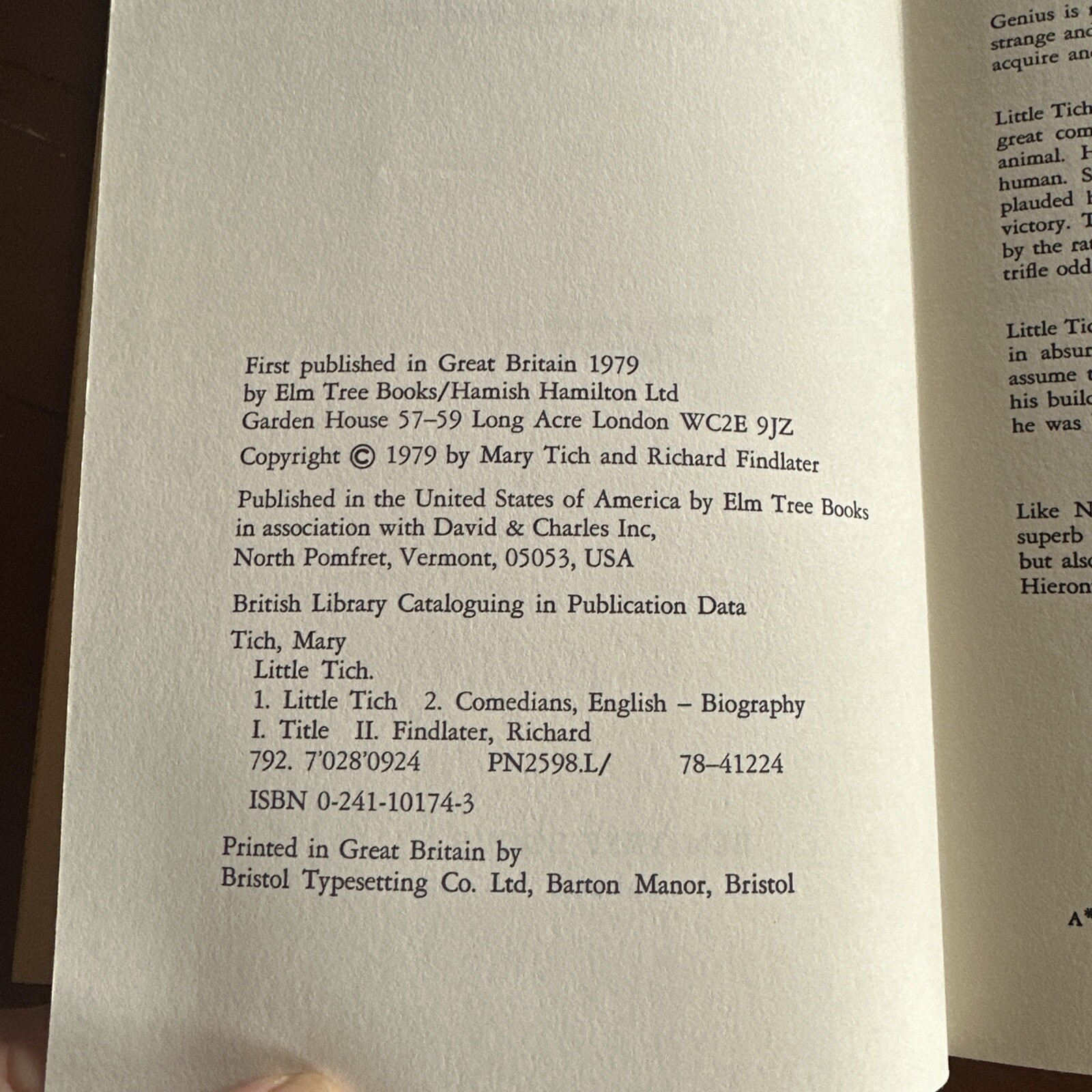 Little Tich - Giant of the Music Hall, Mary Tich & Richard Findlater ...