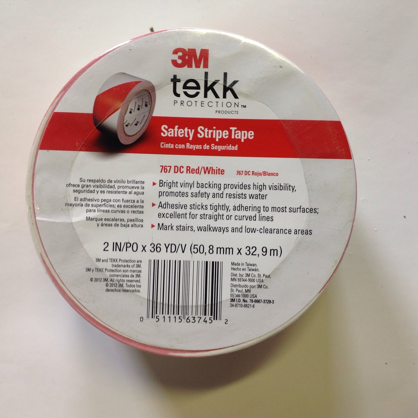 4 Rolls 3M Tekk Red White Safety Stripe Tape 767Dc 2"x 36 Yards | eBay