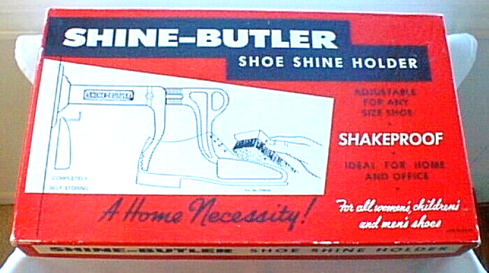 Vintage Shine Butler Shoe Shine Holder w/ Mounting Bracket No ...
