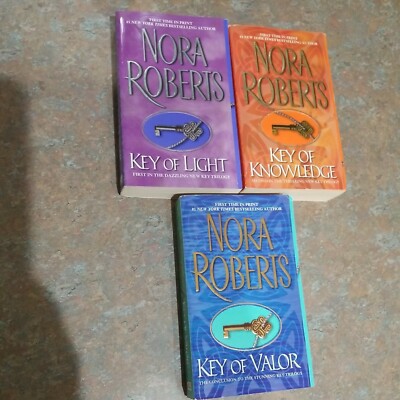 Lot of 3 Nora Roberts The Key Trilogy,Key of Valor,Knowledge and Light ...