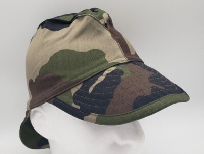 Original French Military Army Woodland CEC Camo Combat Field Cap Hat ...