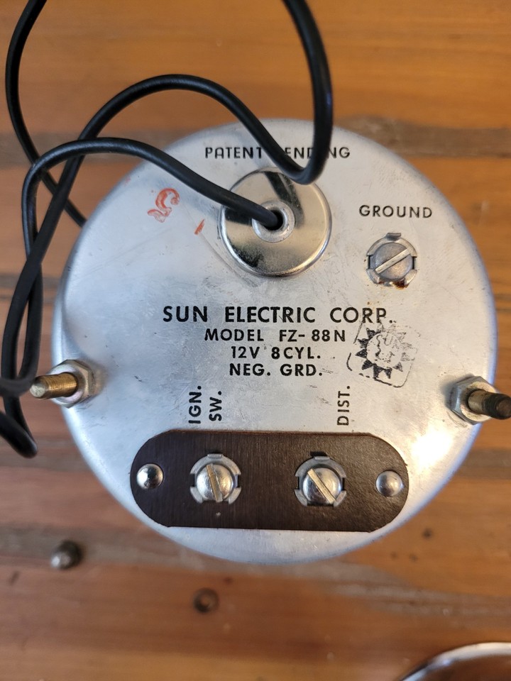 Original Vintage SUN ELECTRIC 8000 RPM Tachometer #FZ-88N w Cup, Ford ...