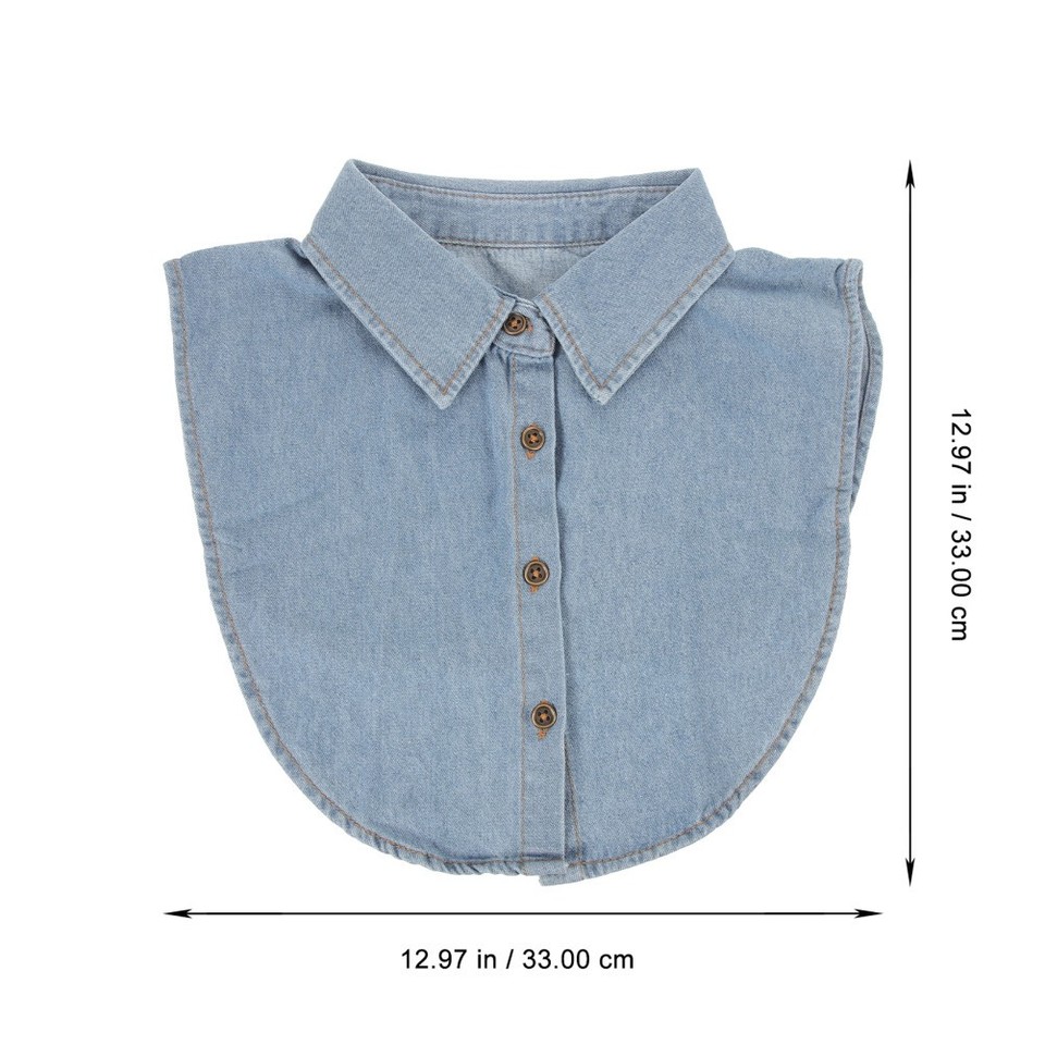 Women's Mid-high Collar Bottoming Shirt Fake Detachable Collared Tops ...