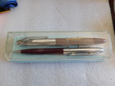 Scripto Set Fountain Pen & Mechanical Pencil w/Original Case & Manual ...