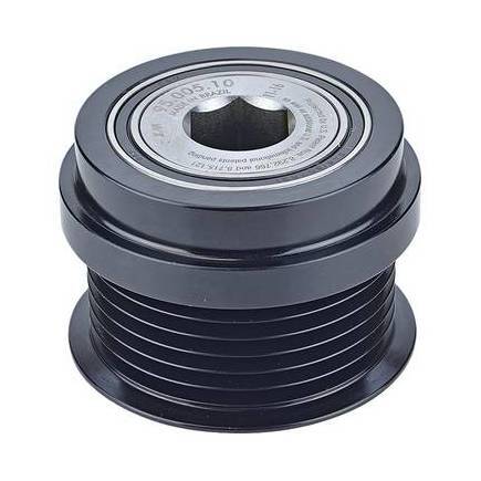 J&N 206-52031 Pulley 6 Grooves, Decoupler, 0.67" / 17mm Id, 2.54" / 64 ...