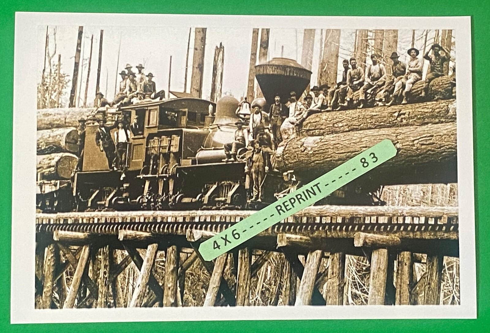 Found 4X6 PHOTO of Old Oregon Logging Lumber Train Steam Locomotive Big ...