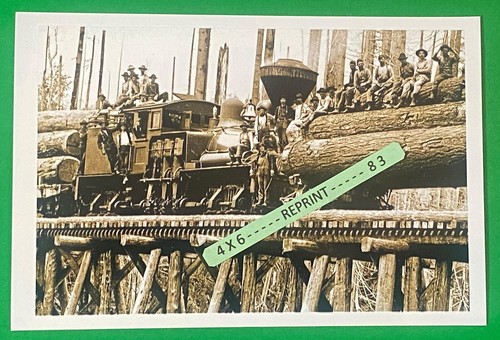 Found 4X6 PHOTO of Old Oregon Logging Lumber Train Steam Locomotive Big ...