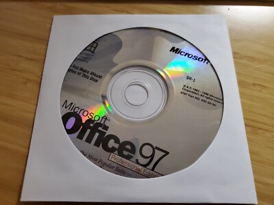Microsoft Office 97 Professional OEM Install CD Key Included Vintage | eBay