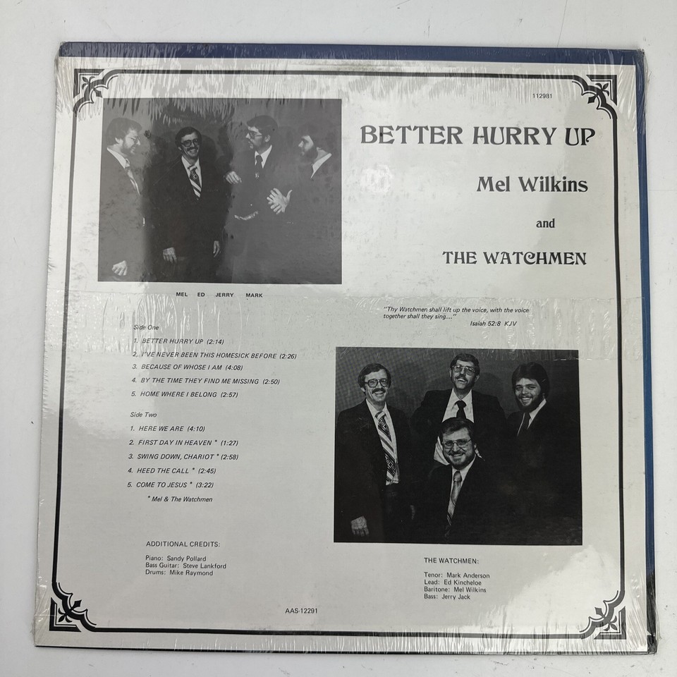 Mel Wilkins Better Hurry Up LP Record Album Vinyl New Sealed | eBay