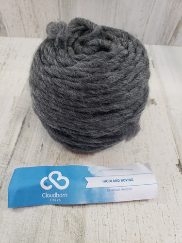 Cloudborn Yarn Highland Roving Charcoal Heather Dye lot 38-F | eBay