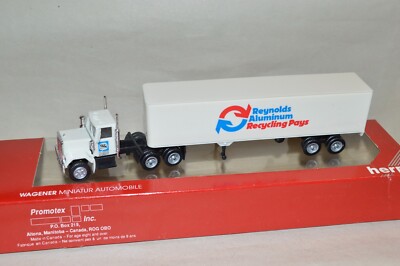 HO scale Herpa truck tractor trailer GMC Reynolds Aluminum Recycling 40 ...