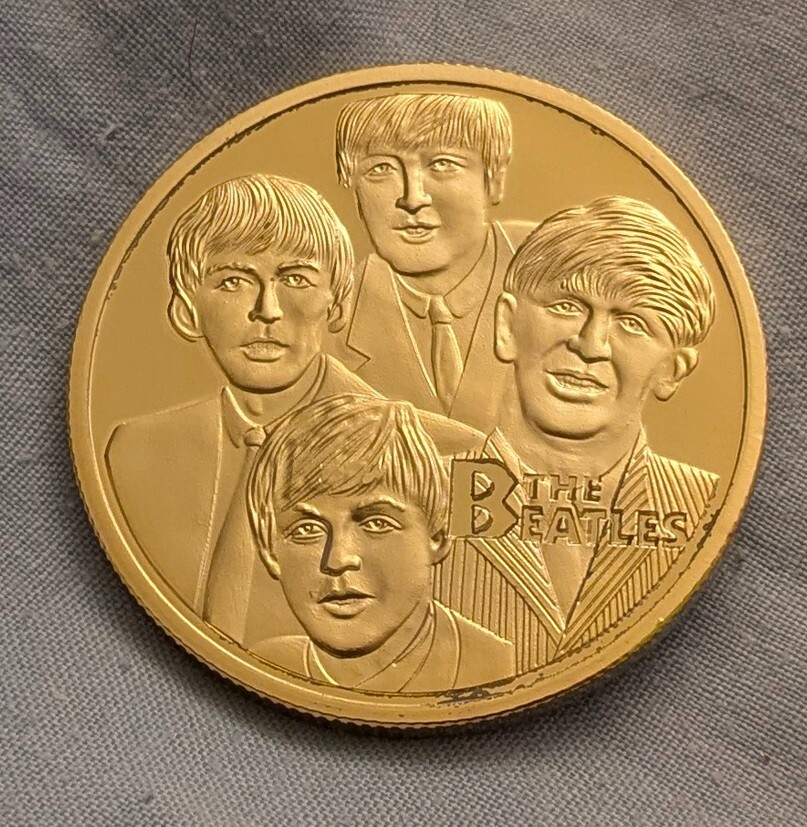 Beatles Gold Coin Liverpool Pop Music Rock n Roll Paul McCartney Old ...