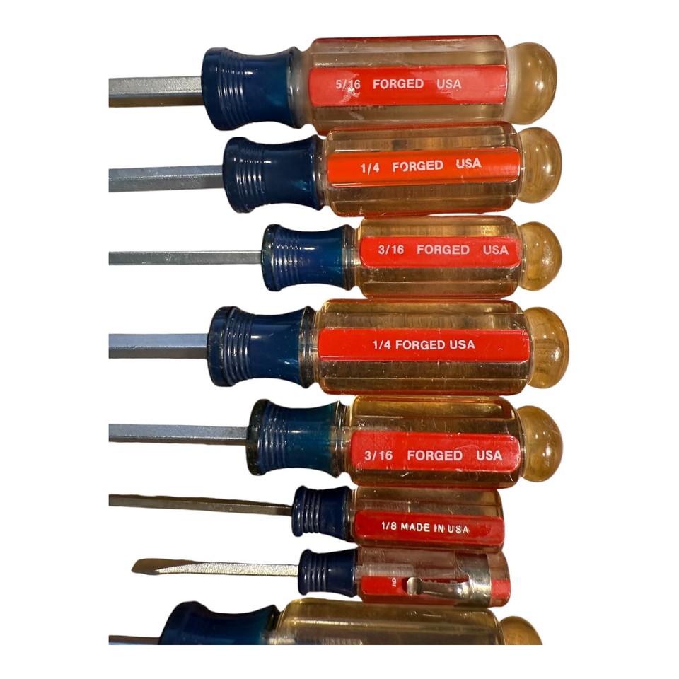 Vintage Craftsman 11 Piece USA Made Screwdriver Set Phillips Western ...