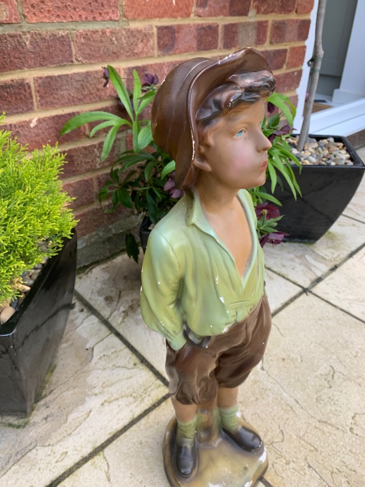 whistling boy chalk statue OP356 | eBay UK