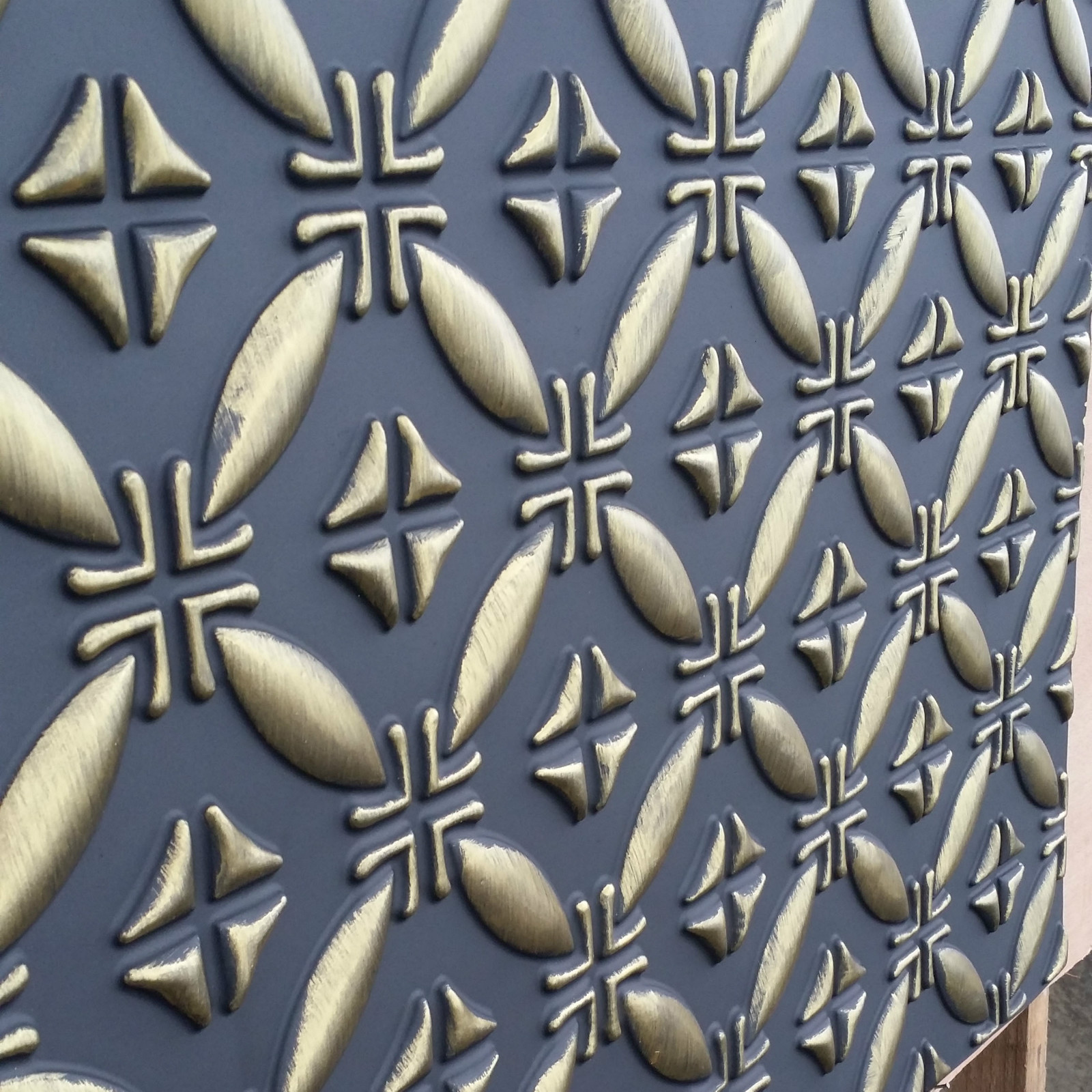 PLB38 Faux tin finishes emboss wall tiles cafe store pub wall panels ...