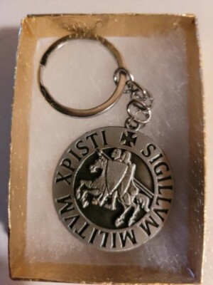 Templar Two Knights Large Key Ring | eBay