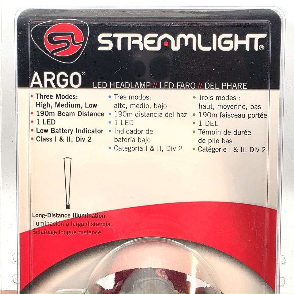 Streamlight Argo LED Headlamp — New / Sealed / 3 Light Modes / Outdoor ...