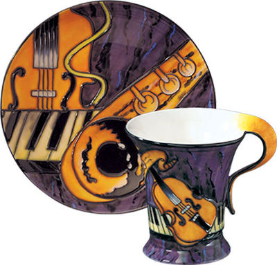 Ceramic Cup and Plate "Music Medley" from Benaya | eBay