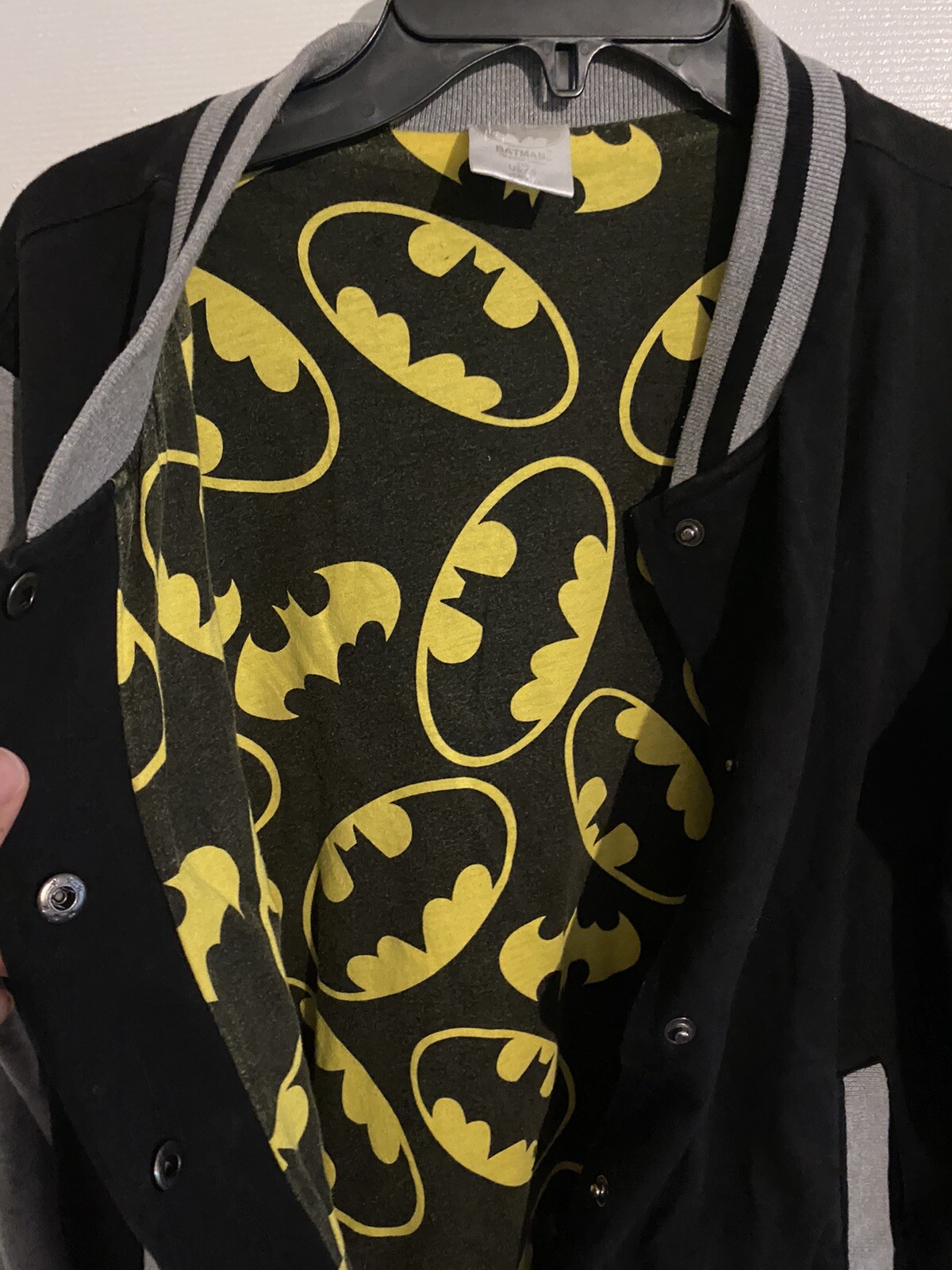 DC Comics Batman Snap Button Varsity Jacket Adult Sma… - Gem