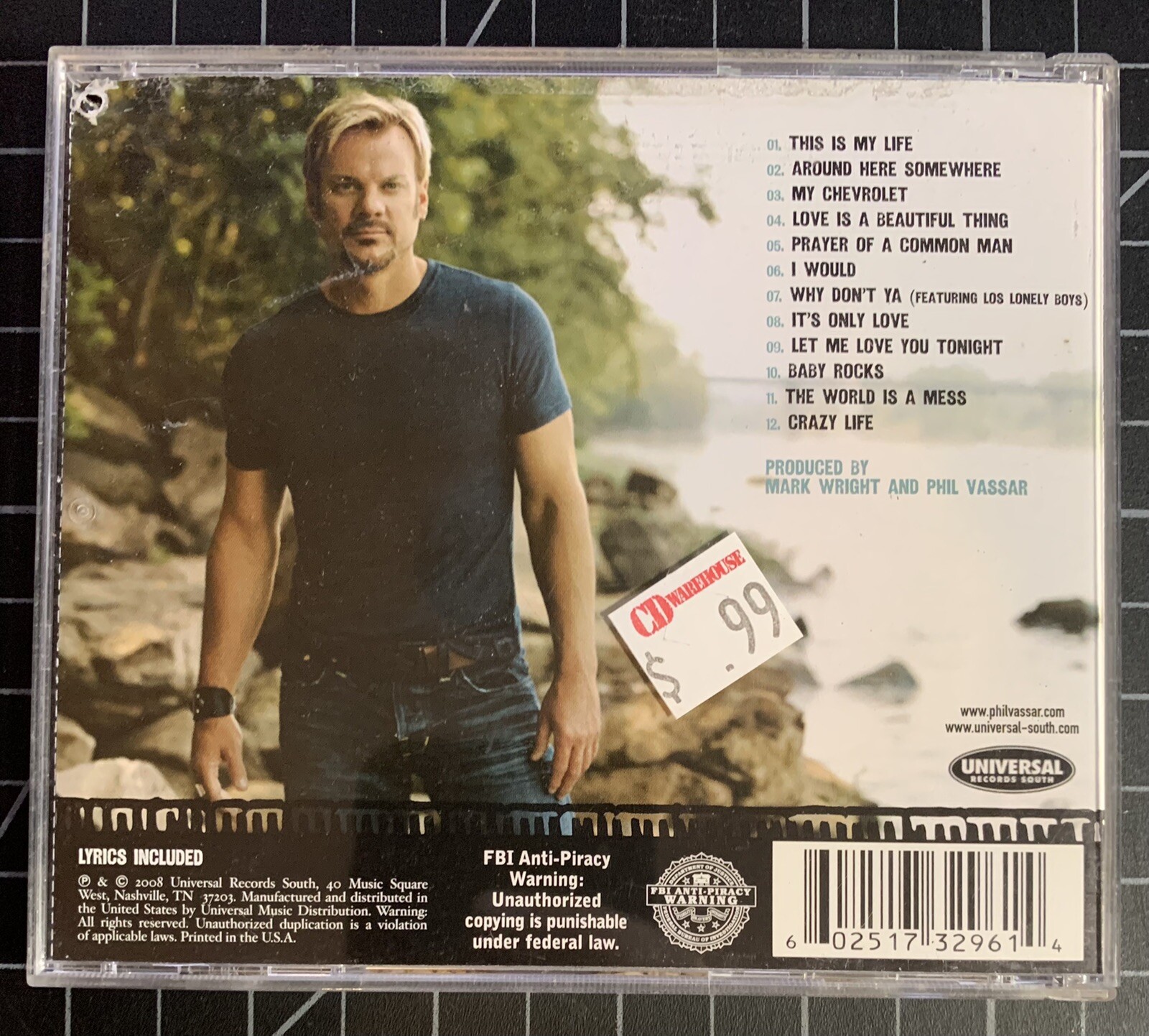 PHIL VASSAR cd "Prayer Of A Common Man" 2008 Universal Very Clean Disc ...
