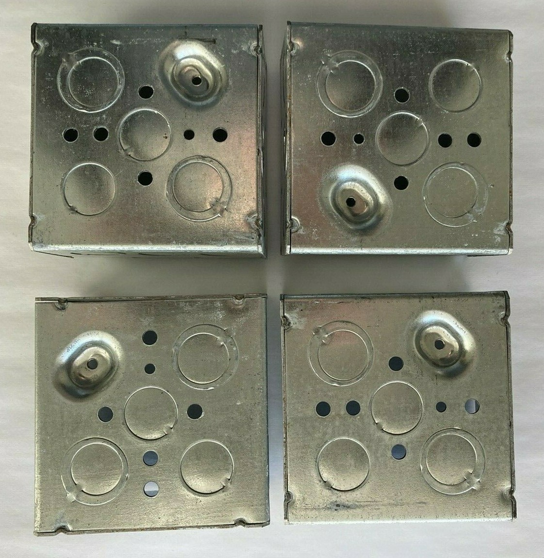 RACO 232 Electrical Box Square 4x4x2-1/8 30.3 cu. in. 2 Gang Lot of 4 ...