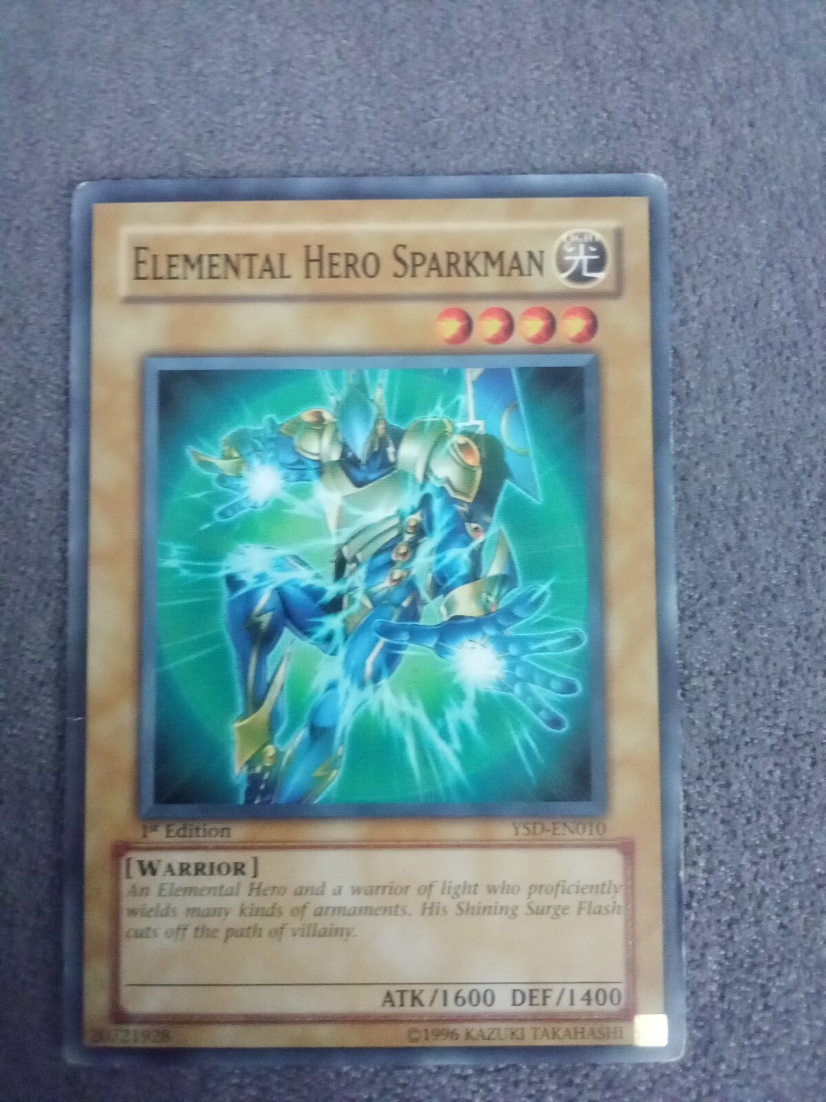 Elemental Hero Sparkman 1st Edition - YSD-EN010 | eBay