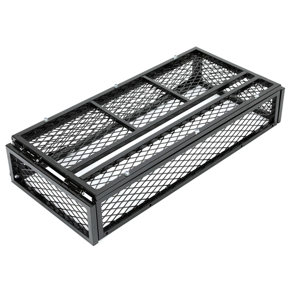Universal ATV Front & Rear Cargo Basket Set Luggage Carrier Hauler ...