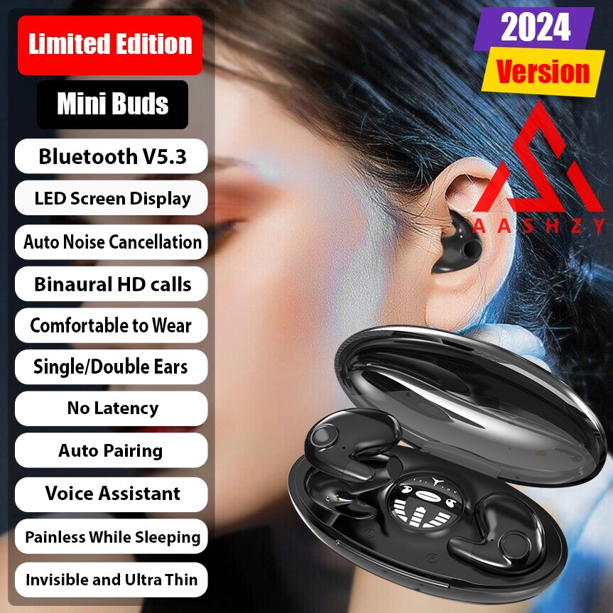 Invisible Sleep Bluetooth Wireless Earbuds Headset TWS 5.3 Waterproof ...