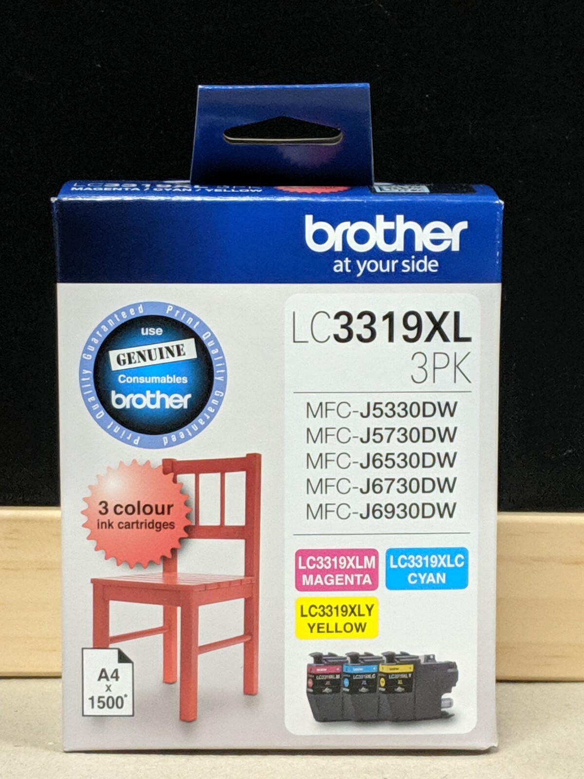 Brother GENUINE LC3319 LC3319XL 3PK 3 Colour Ink Cartridges Yields ...