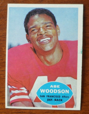 1960 TOPPS FOOTBALL #120 ABE WOODSON SAN FRANCISCO 49ERS NM MK A-2698 ...