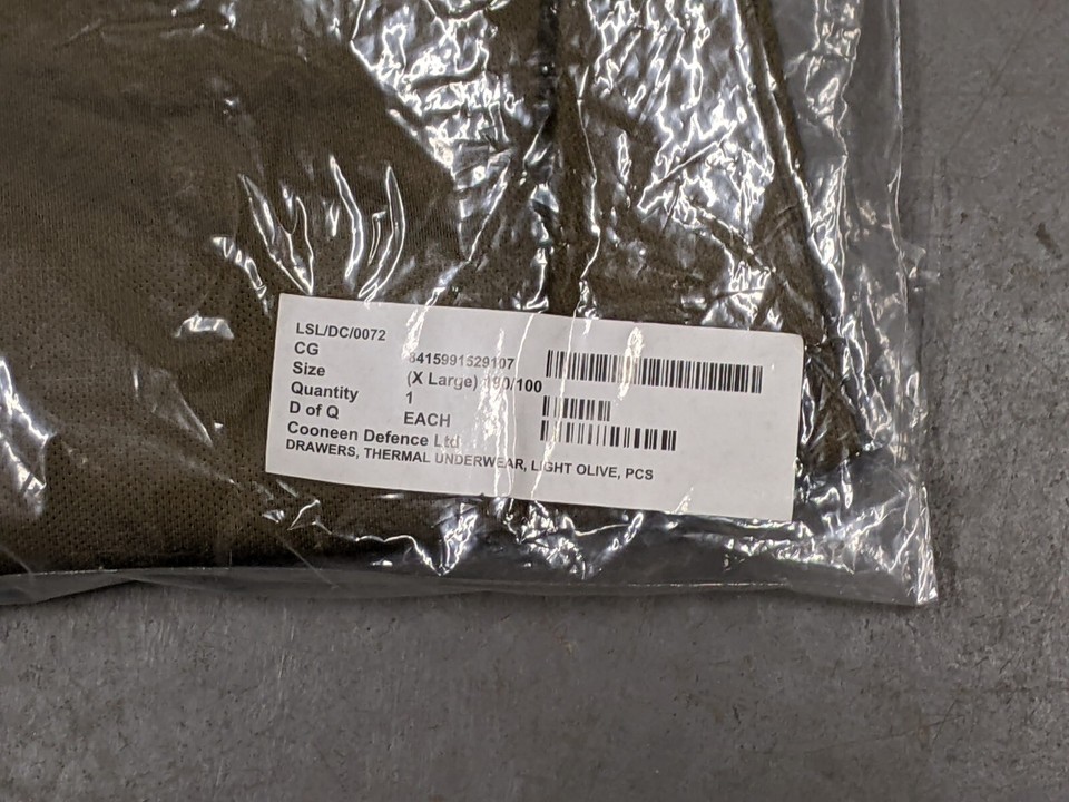 Genuine British Army PCS Thermal Underwear Drawers Cold Weather Long ...