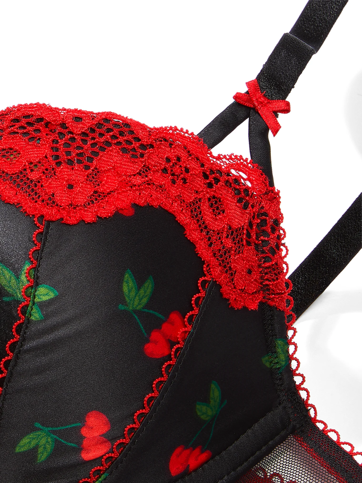 Victoria's Secret Sexy Tease Push-up Black Cherries Bra Convertible ...