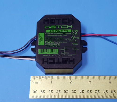 LED DRIVER 25W, LC25-0700Z-UNV-Q, HATCH, 12~36VDC, 700mA, 0-10V DIMMING ...