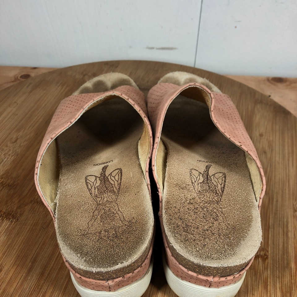 Fly London Sandals 39 Womens 8 Wigg Slides Wedge Platform Pink Leather ...
