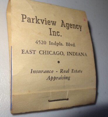 PARKVIEW AGENCH INC. TAN Match book Antique Vintage golf Tees ...