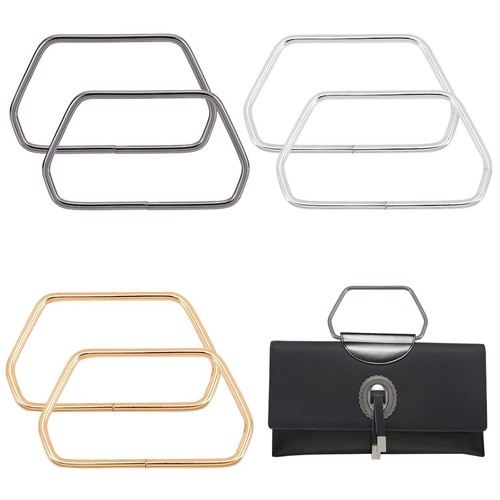 6Pcs 3 Colors Metal Purse Handles Iron Handles Frame 2.56 Inch ...