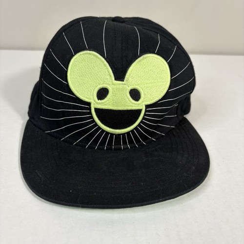 Deadmau5 Snapback Hat Cap Black Head Logo Glow in the Dark Rave House ...