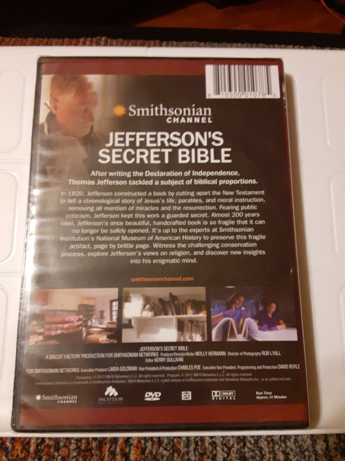 THOMAS Jefferson's Secret Bible (DVD, 2012) Smithsonian Channel NEW ...