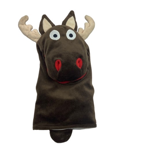 IKEA Moose Hand Plush Puppet Brown Klappar Alg Reindeer Elk Toy Antlers ...